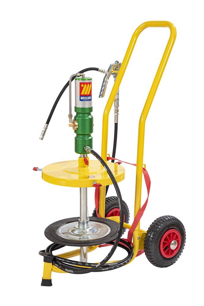 Meclube pneumatische vetpomp op kar 18-30kg, 60:1 | Leijenaar
